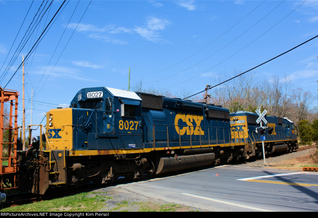 CSX 8027 Ballast Train